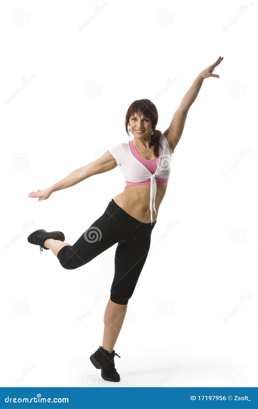 Dancing woman stock photo. Image of sport, dance, slim - 17197956