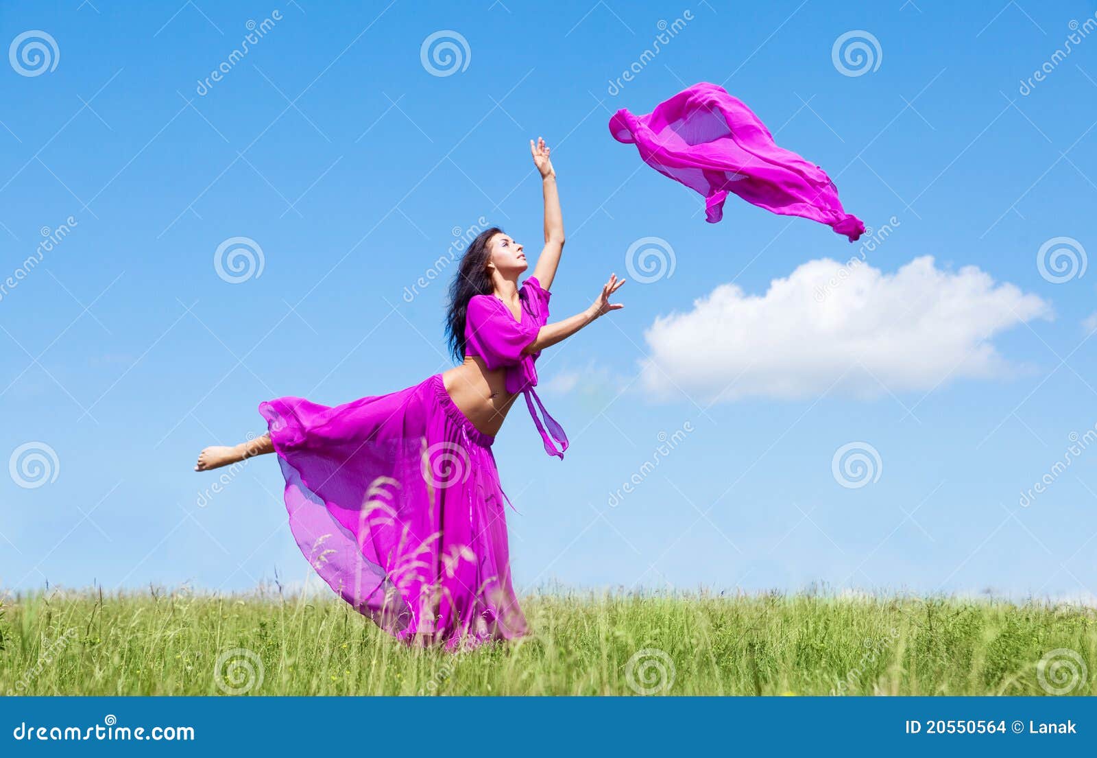Dancing woman stock photo. Image of pink, optimism, perform - 20550564