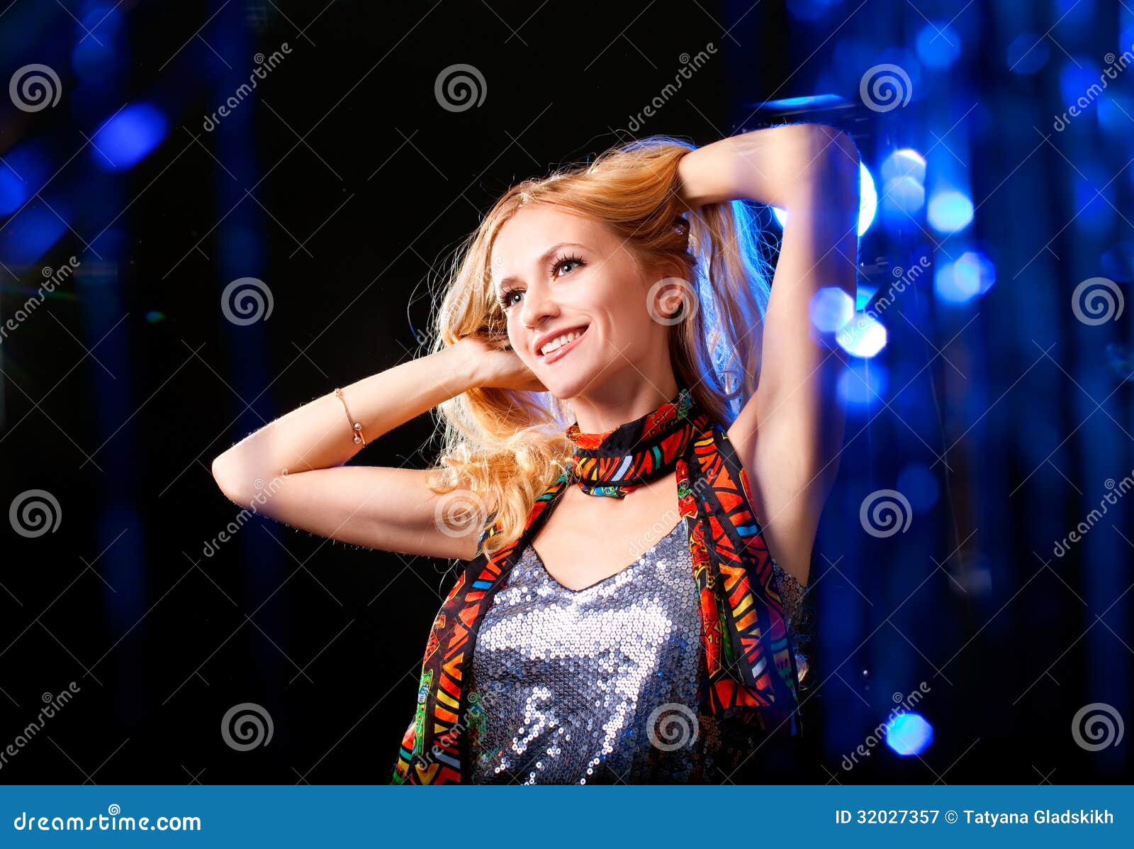 Dancing woman stock image. Image of color, beauty, happiness - 32027357