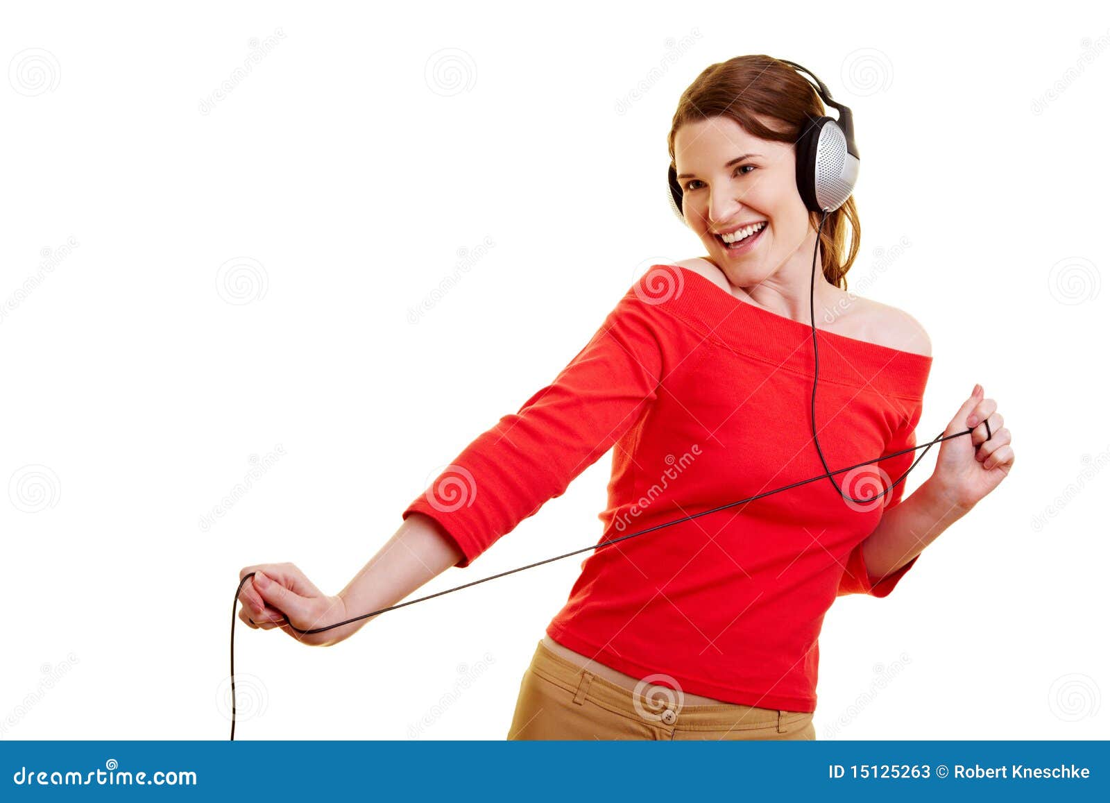 Dancing Woman with Headphones Stock Image - Image of disco, beautiful ...