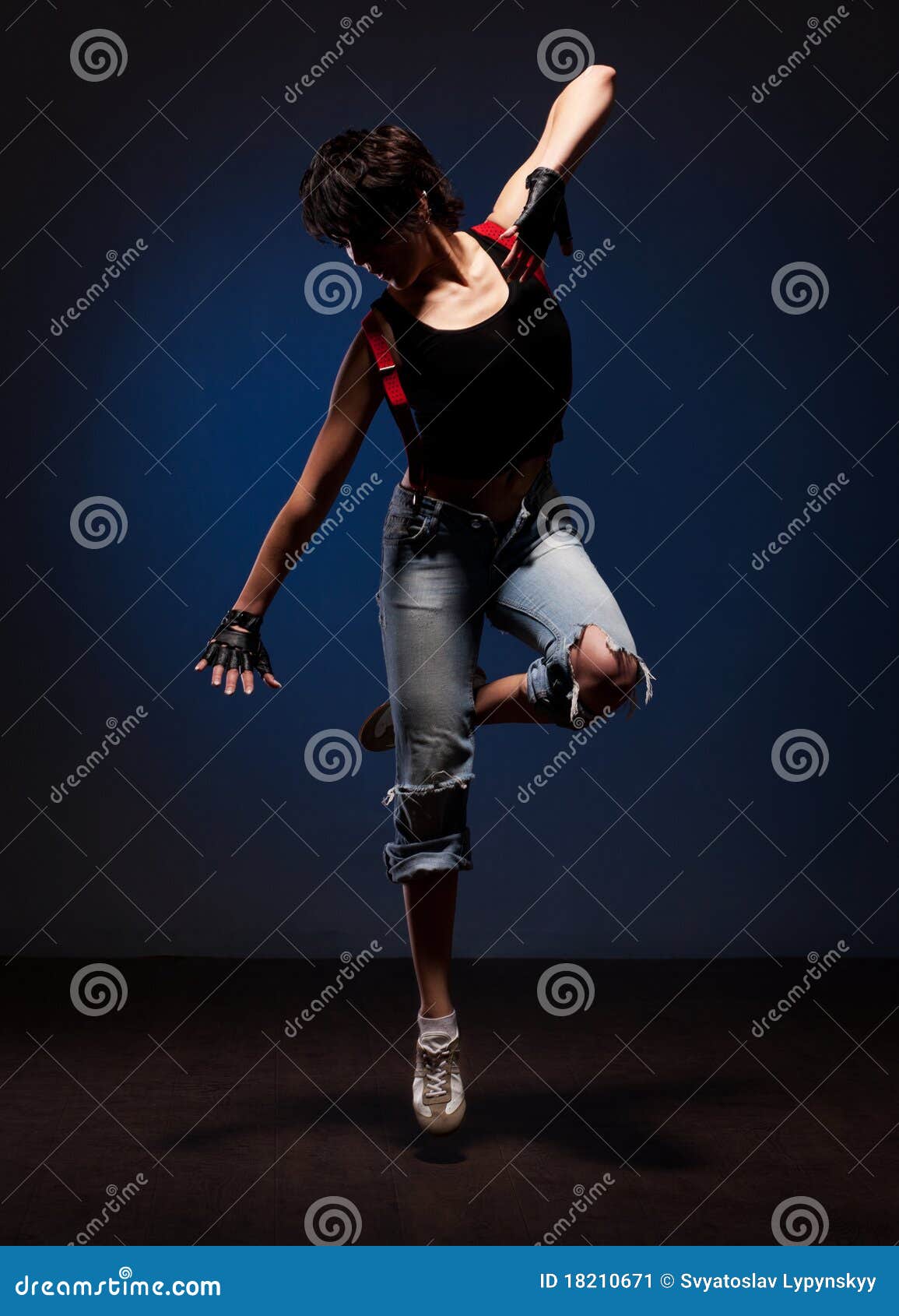 Dancing Woman in Street Style Stock Image - Image of funky, dancer ...