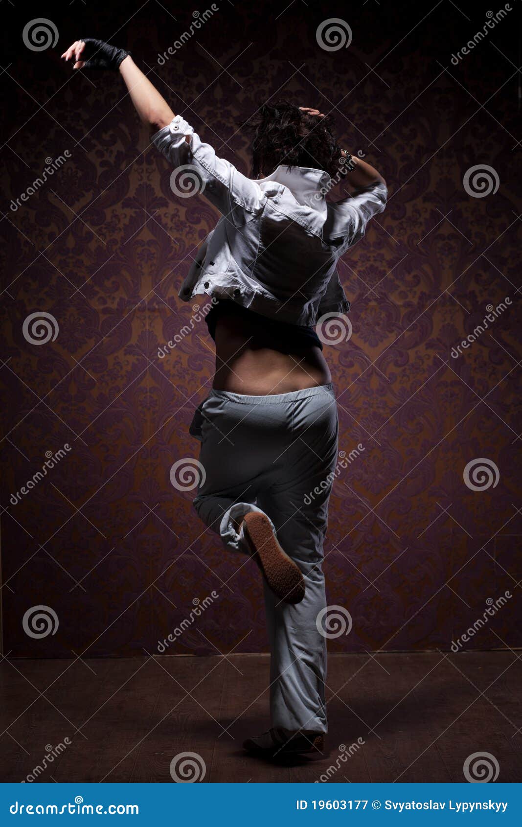 Dancing Woman in Street Style Stock Image - Image of funky, ballet ...