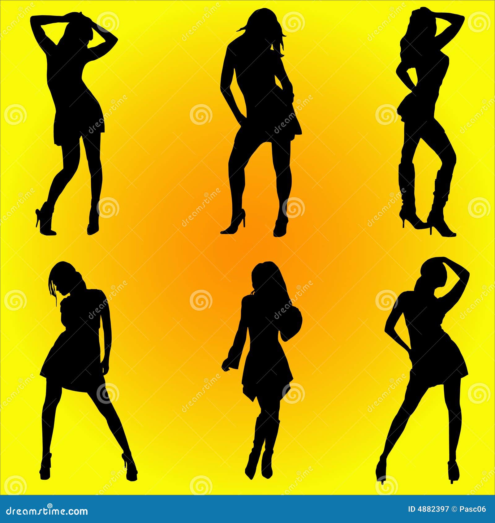 Dancing women #1 stock vector. Illustration of event, dance - 4882397