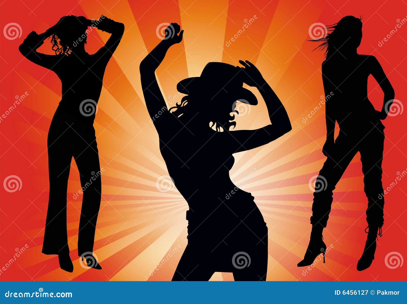 Dancing Women stock illustration. Illustration of scene - 6456127
