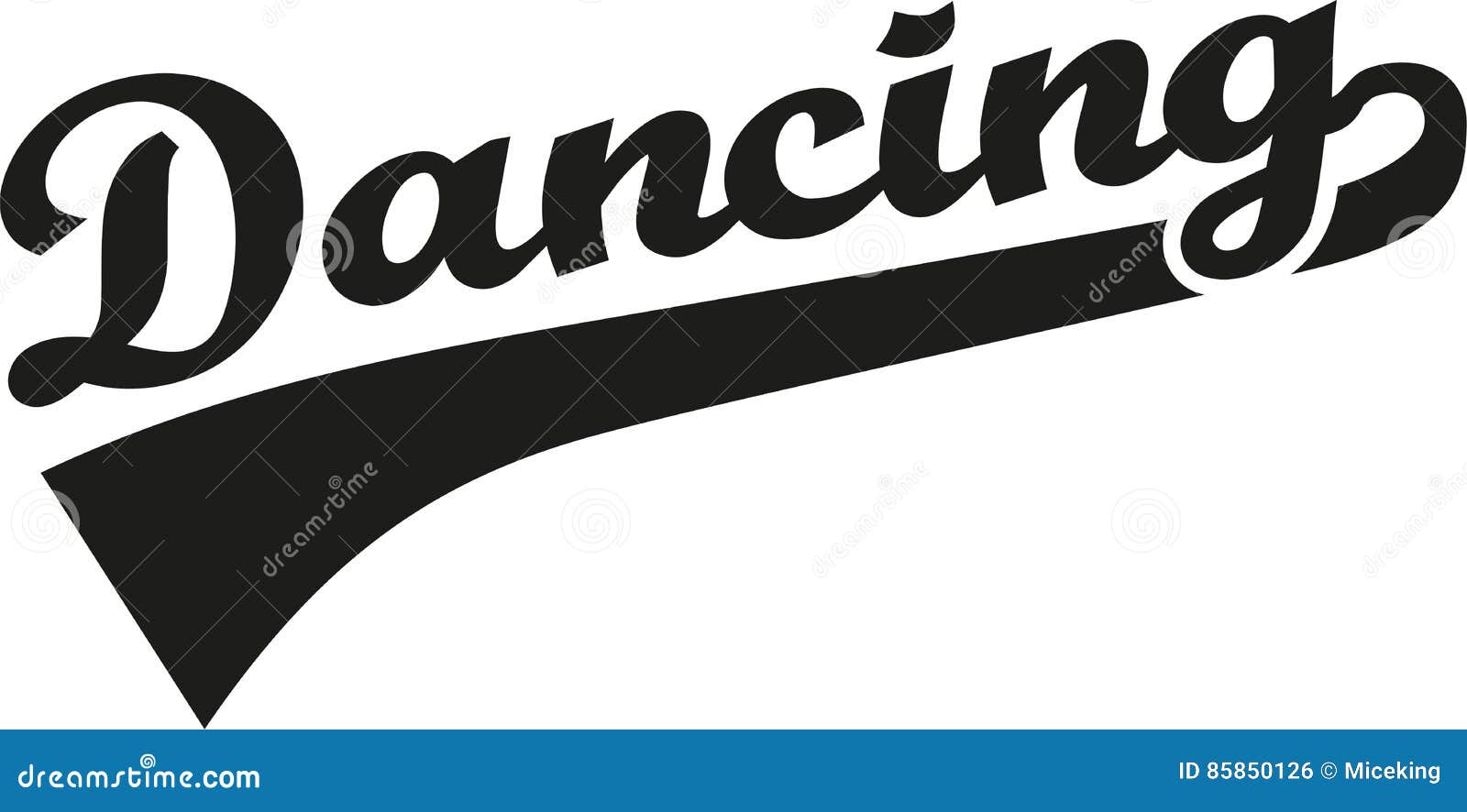 Dancing stock vector. Illustration of font, isolated - 85850126