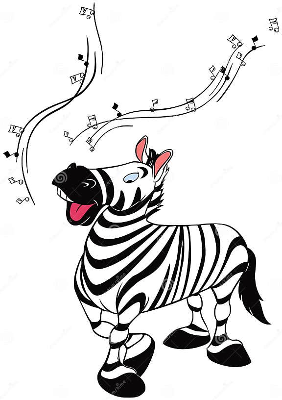 Dancing zebra stock vector. Illustration of enjoy, vector - 16157074