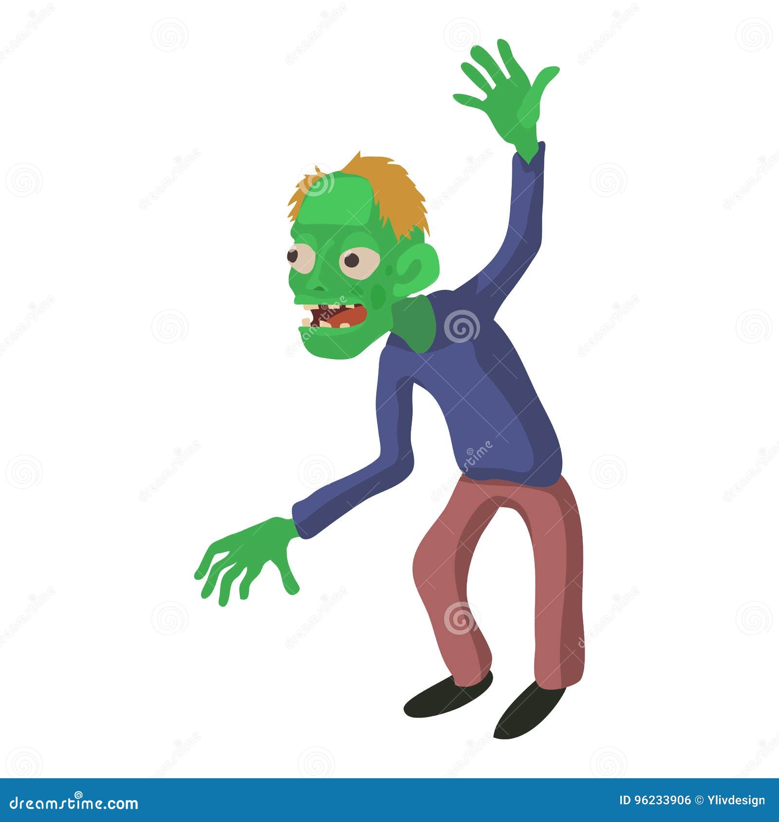 Dancing Zombie Icon, Cartoon Style Stock Vector - Illustration of brain ...