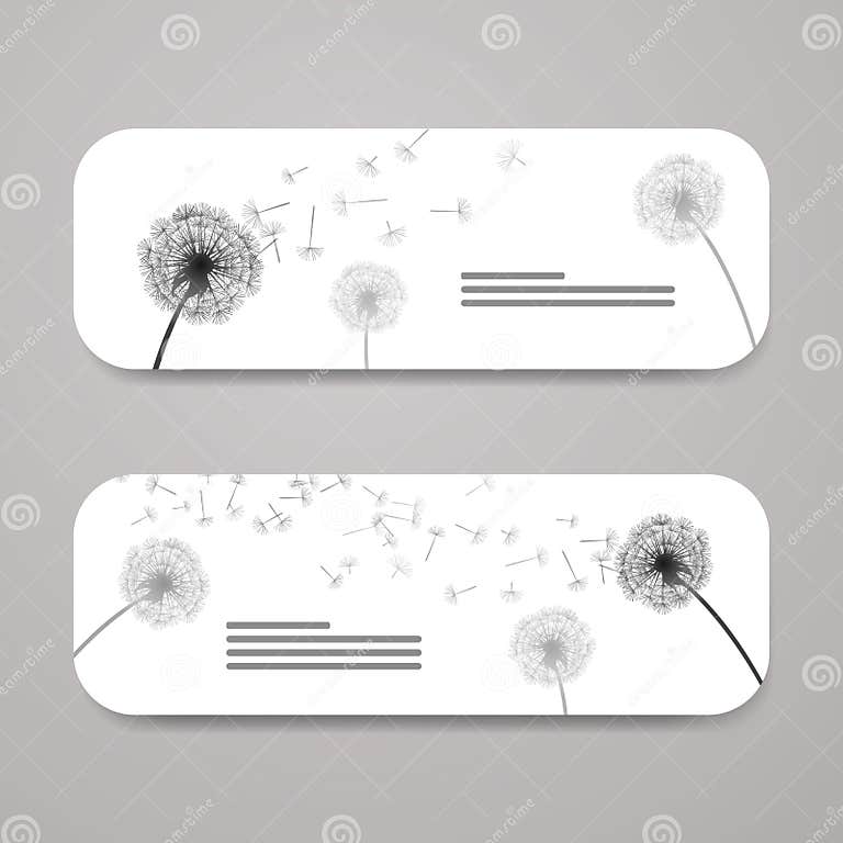 Dandelion Banners stock illustration. Illustration of float - 55301740