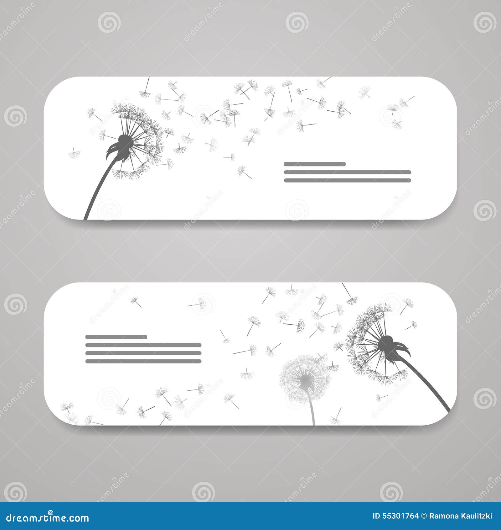 Dandelion Banners stock illustration. Illustration of plant - 55301764