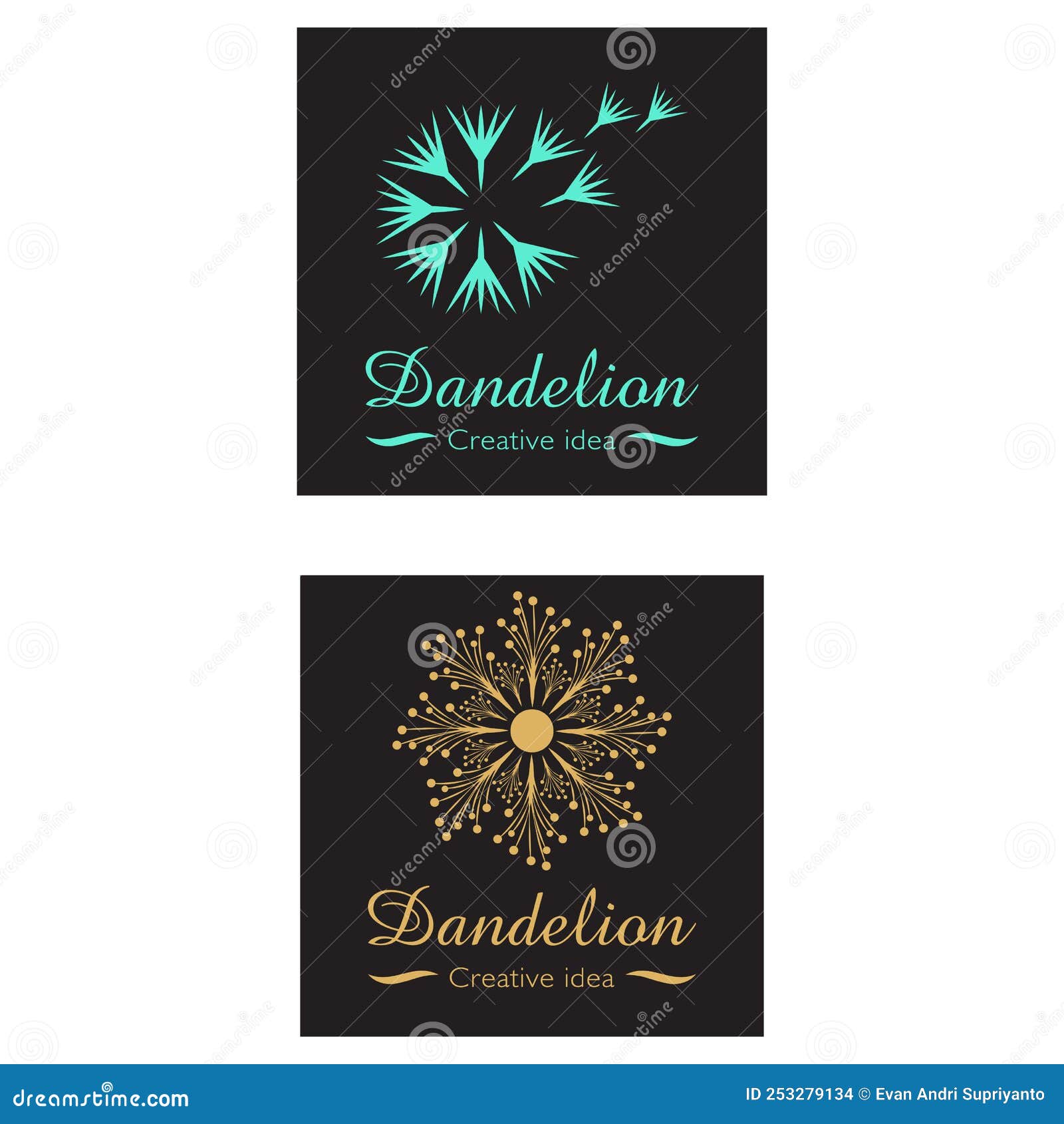 Dandelion Flower Logo Vector Template Design Stock Vector ...