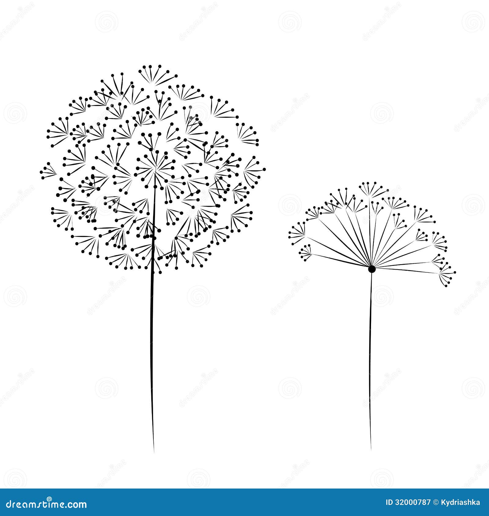 Dandelion Flower Background Cartoon Vector | CartoonDealer.com #44755487