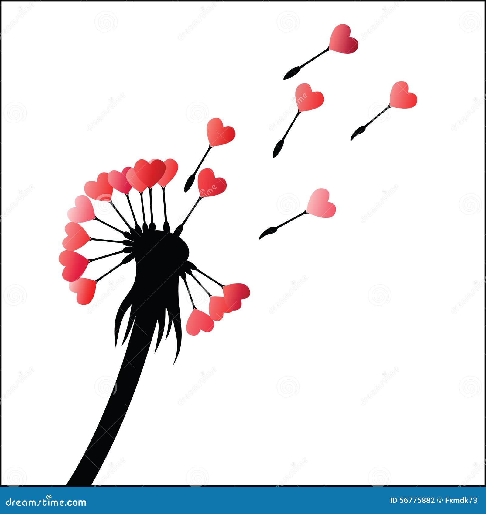 Dandelion Heart Notes Border Royalty-Free Stock Photo | CartoonDealer ...