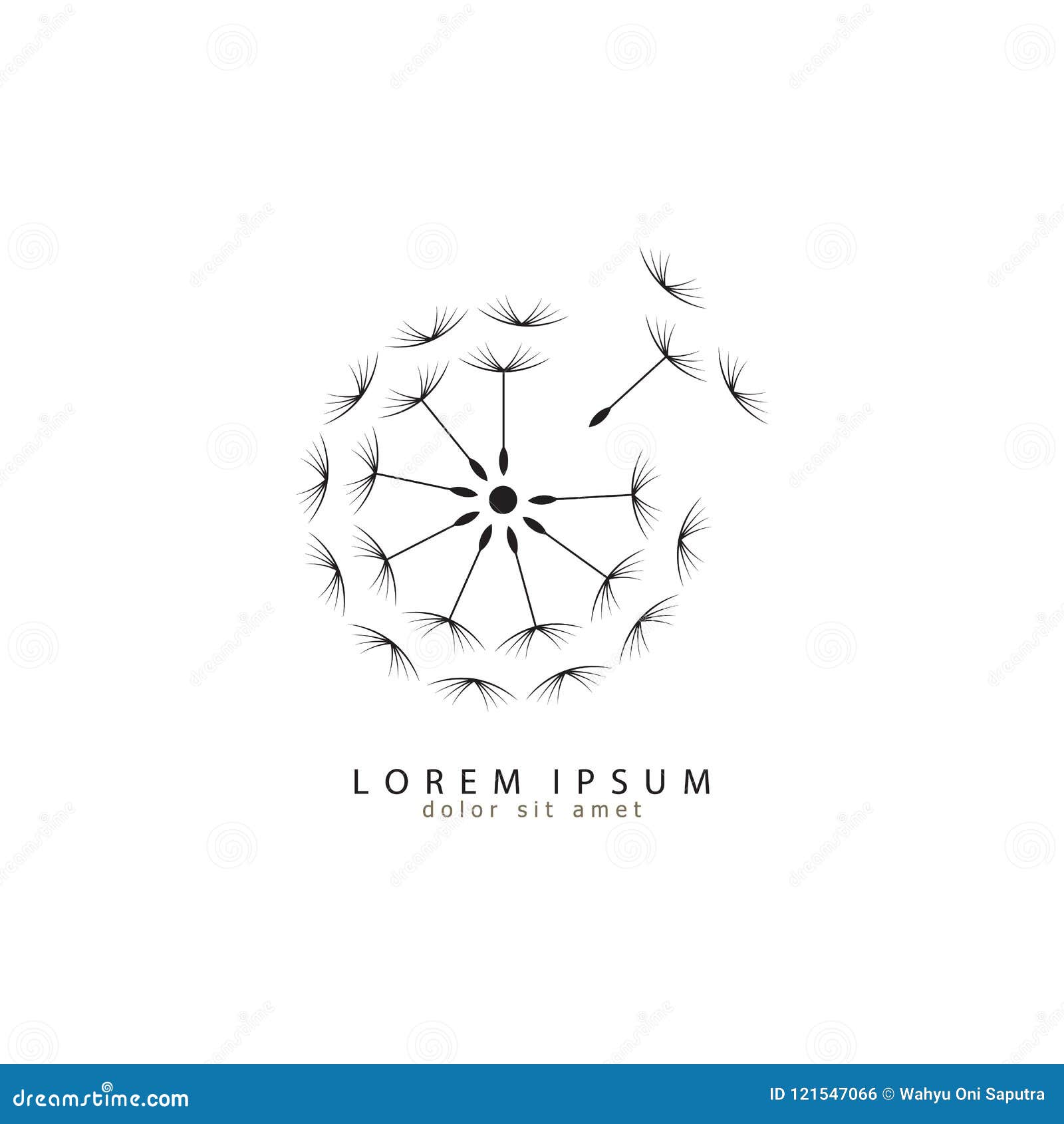 Dandelion Logo Cartoon Vector | CartoonDealer.com #83723727