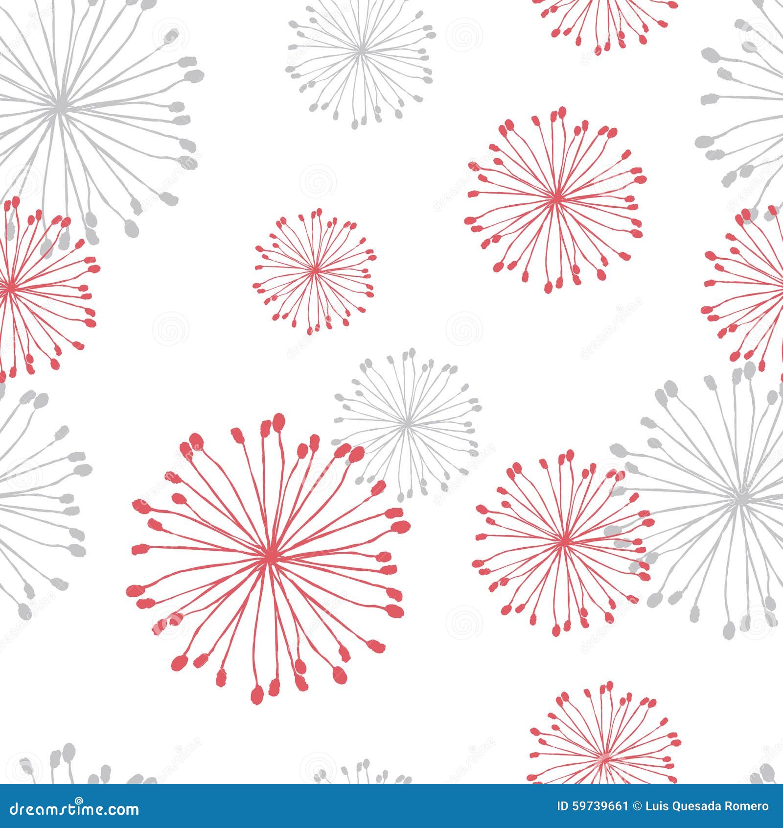 Dandelion Pattern stock vector. Illustration of floral - 59739661