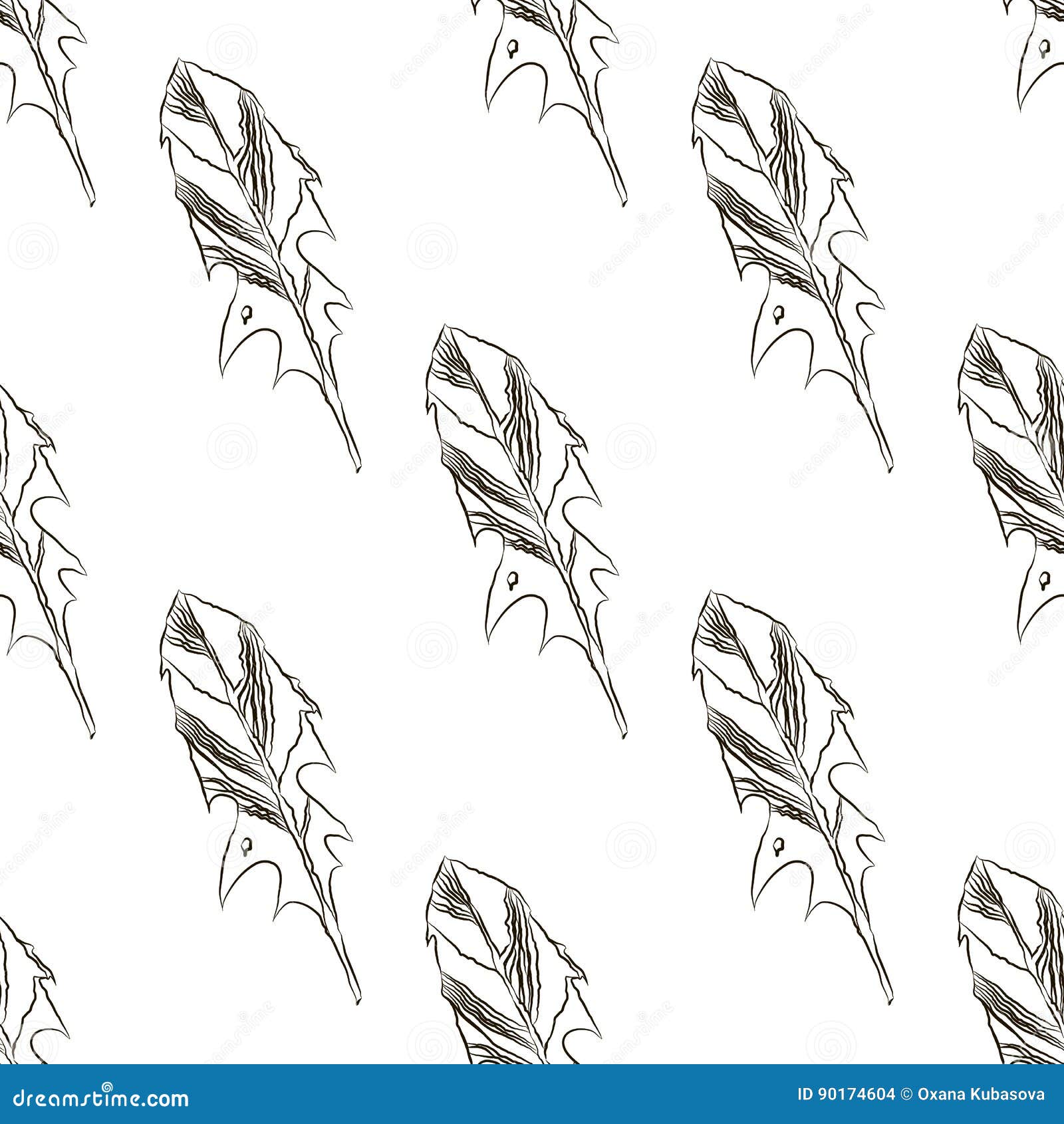 Dandelion seamless pattern stock vector. Illustration of flora - 90174604