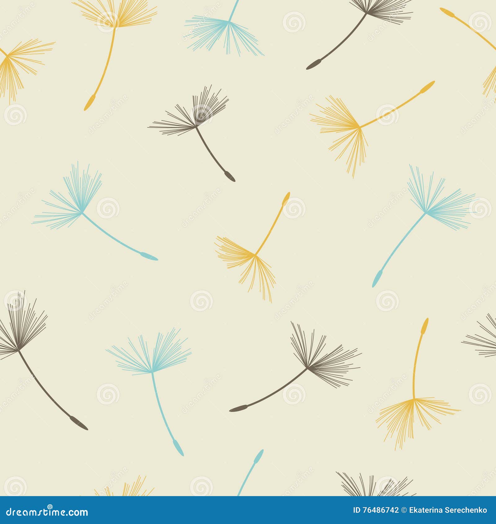 Dandelion Seamless Pattern. Vector Illustration Stock Vector ...