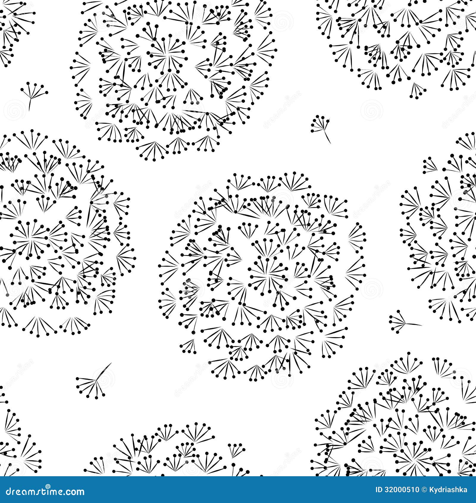Dandelion Seamless Pattern for Your Design Stock Vector - Illustration ...