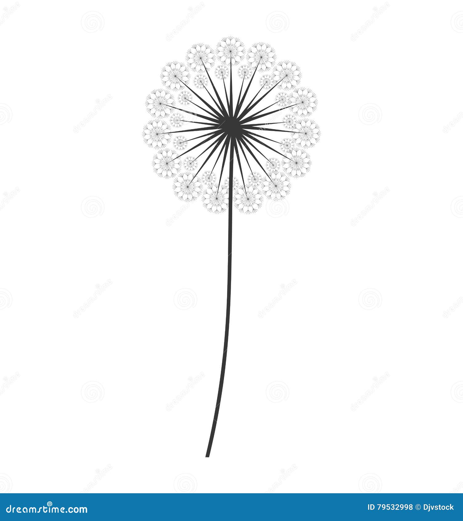 Dandelion Seed Decoration Icon Stock Vector - Illustration of ...