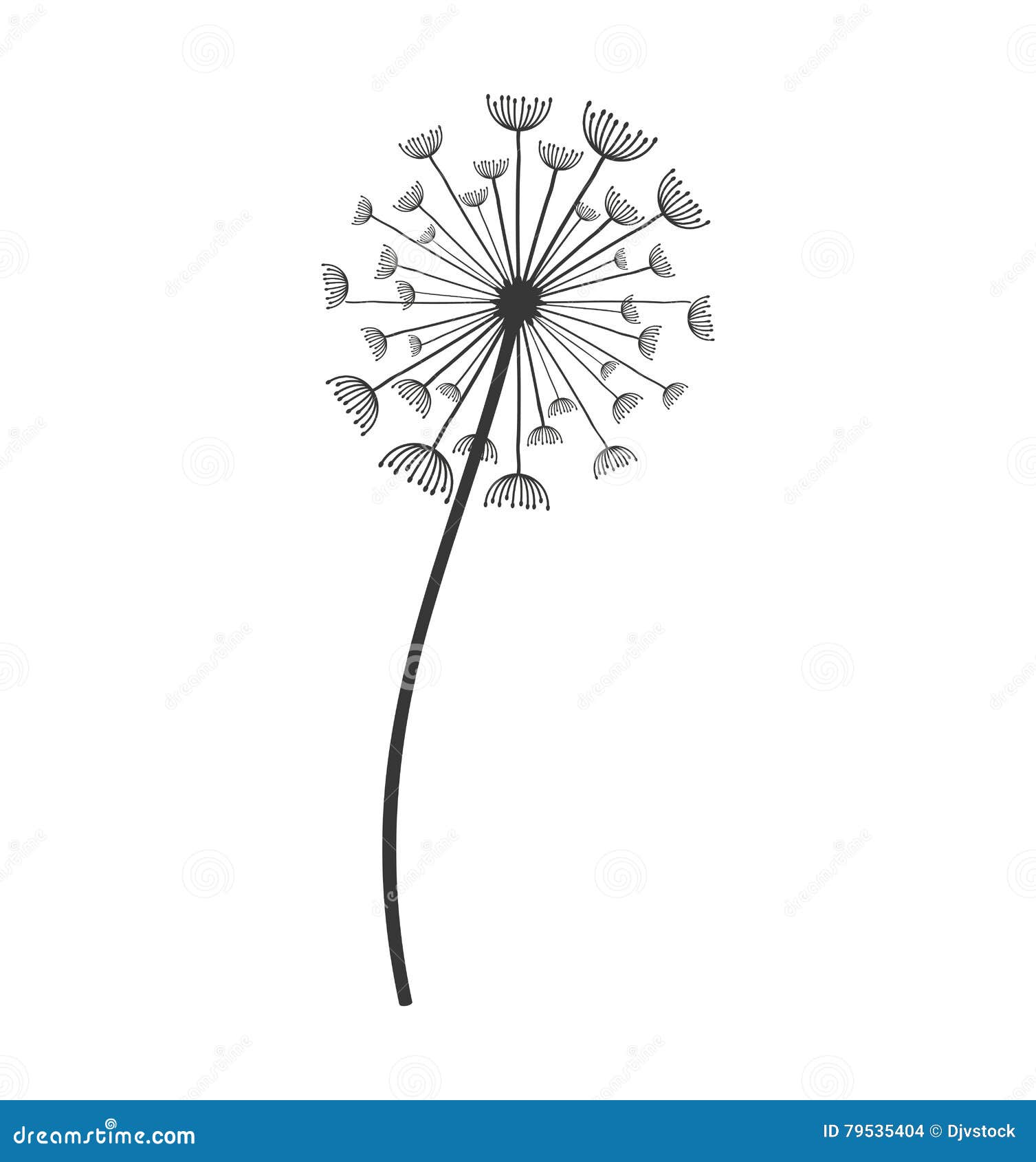 Dandelion Seed Decoration Icon Stock Vector - Illustration of flora ...