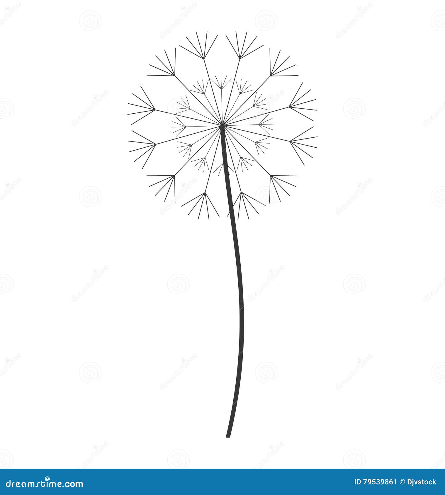 Dandelion Seed Decoration Icon Stock Vector - Illustration of floral ...