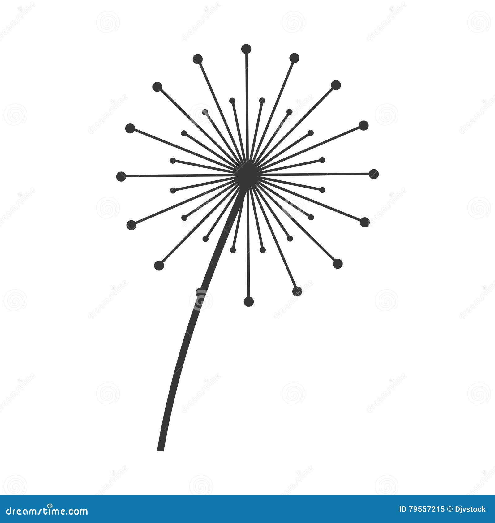 Dandelion Seed Decoration Icon Stock Vector - Illustration of seeds ...
