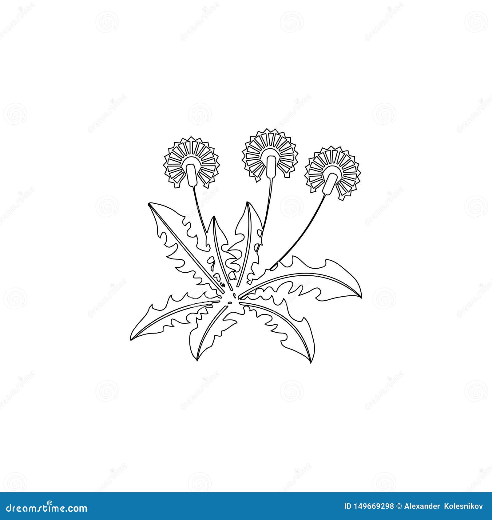 Dandelion. Flat Vector Icon Stock Vector - Illustration of icon ...