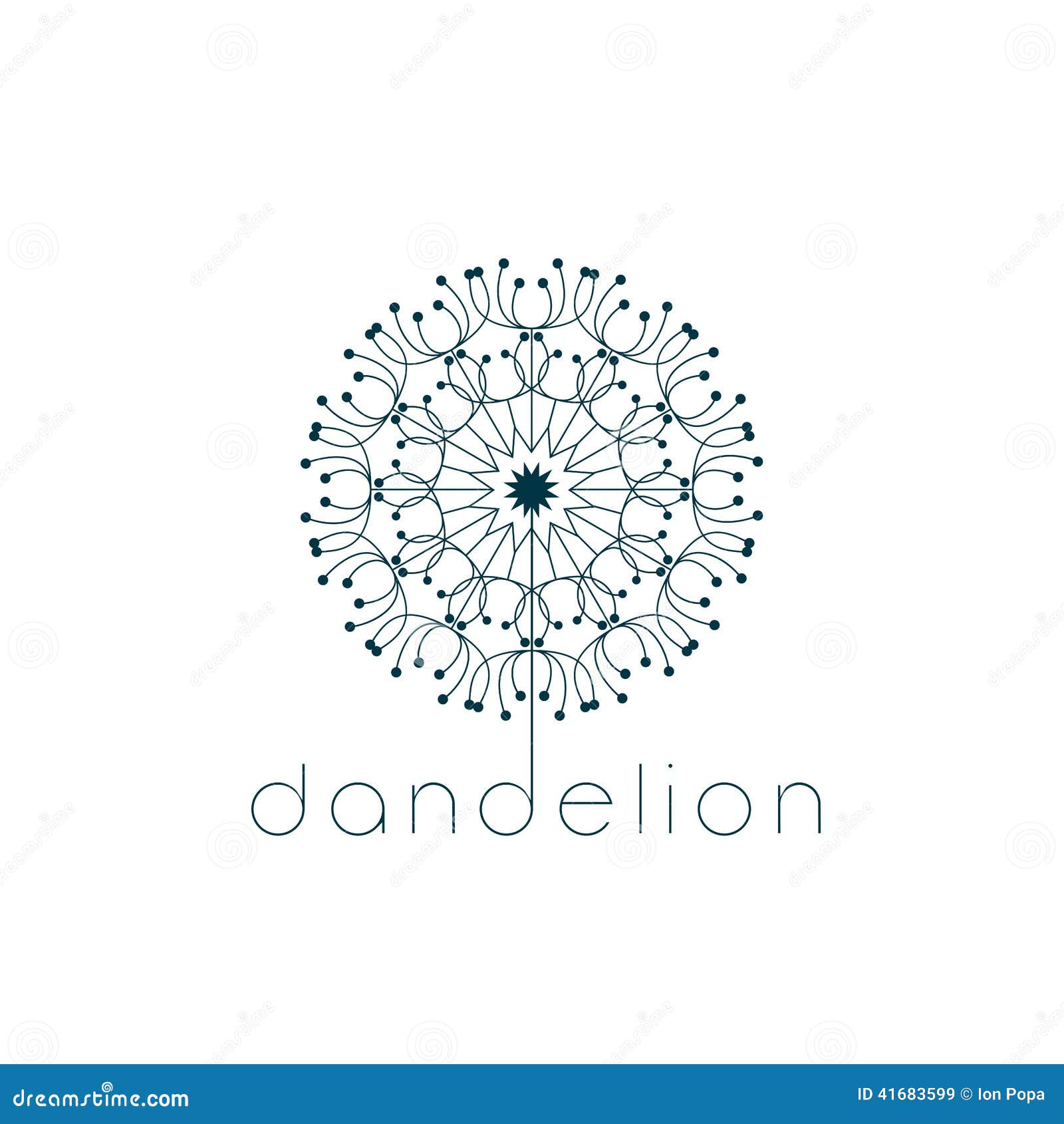 Dandelion Flower Vector, Flower Plant Illustration Icon, Dendelion Logo ...
