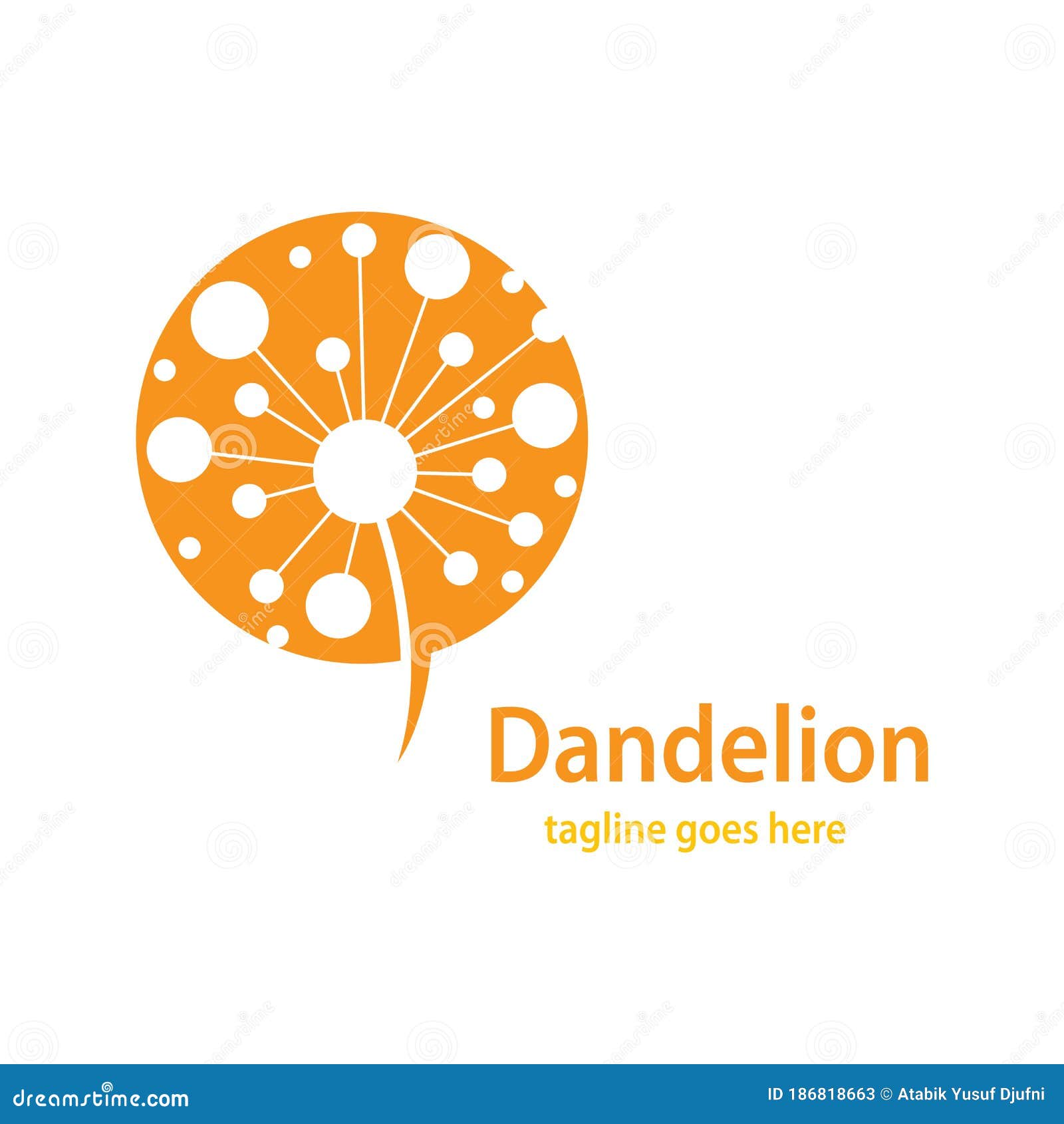 Dandelion Symbol Vector Icon Stock Illustration - Illustration of ...