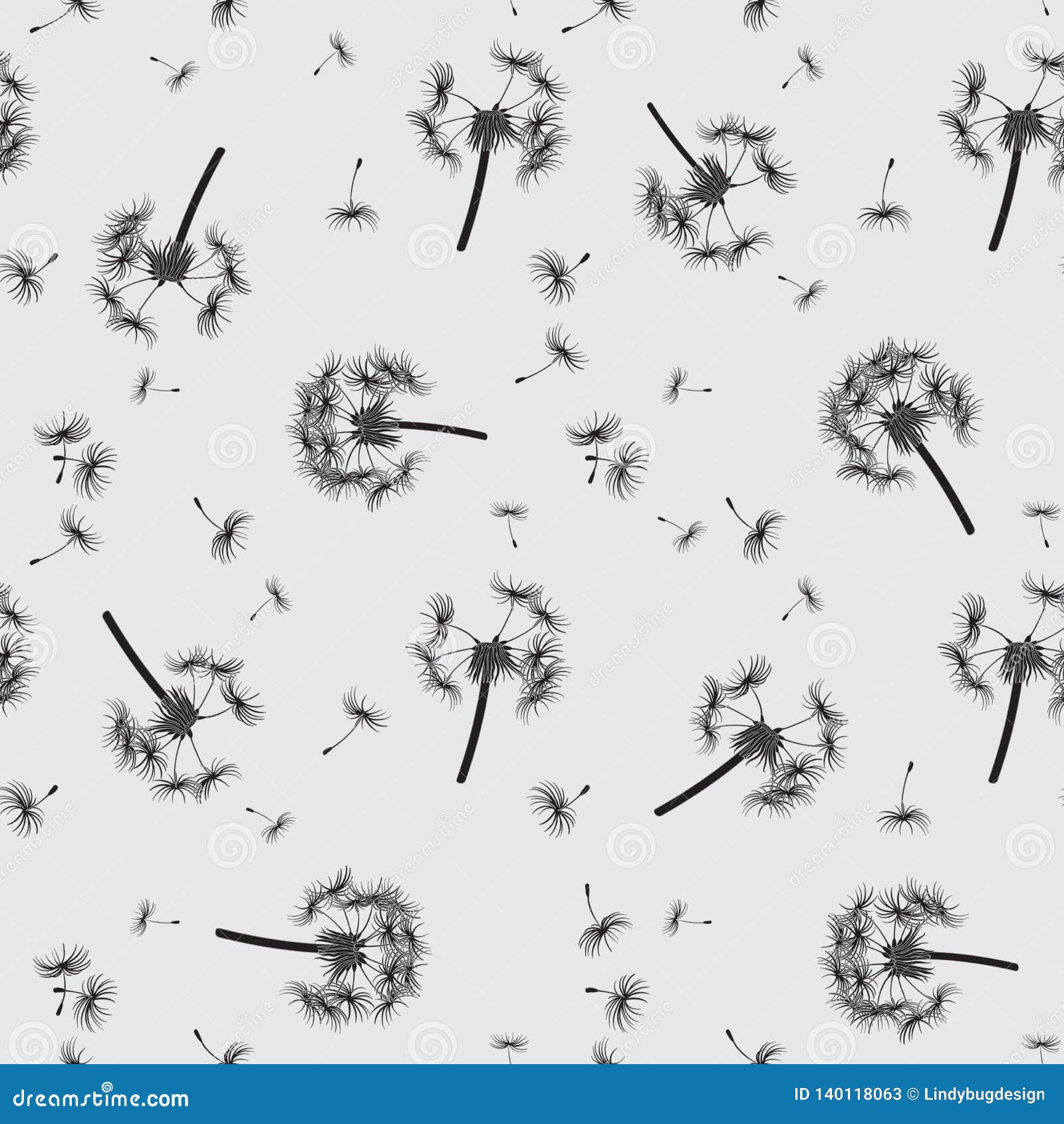 Dandelion seamless pattern stock illustration. Illustration of pattern ...