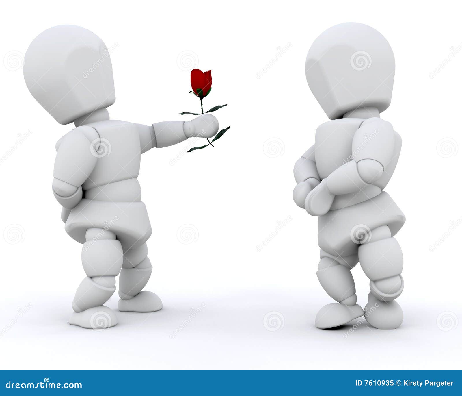 Dando uma rosa ilustração stock. Ilustração de propôr - 7610935