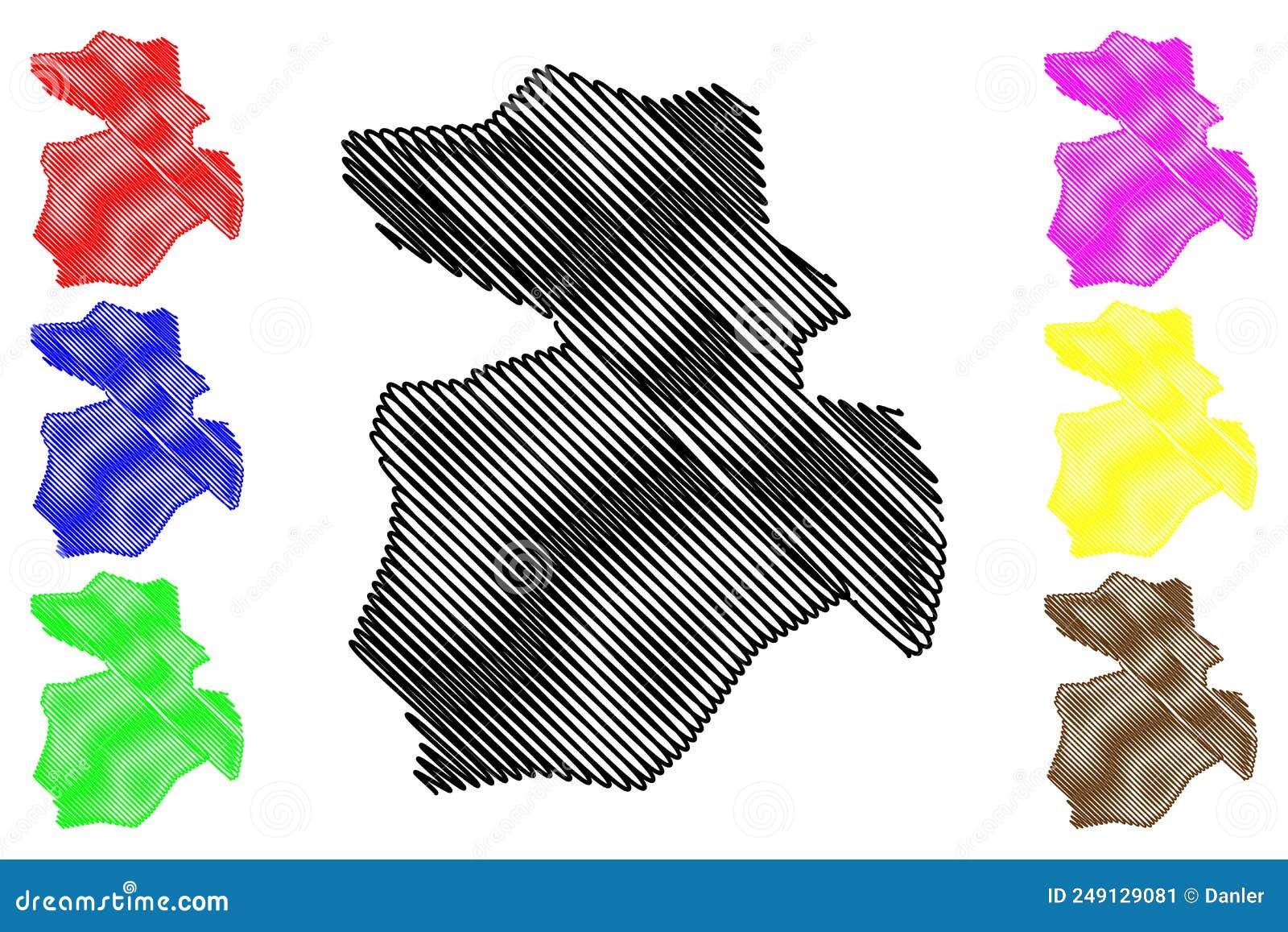 Danes Island Kingdom of Norway, Svalbard Archipelago Map Vector ...