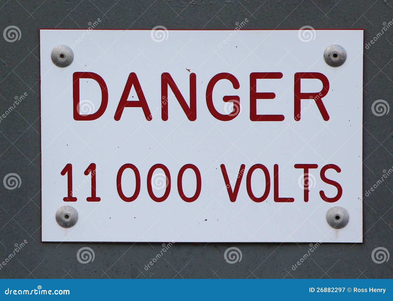 Danger 11000 Volts stock image. Image of volts, threat - 26882297