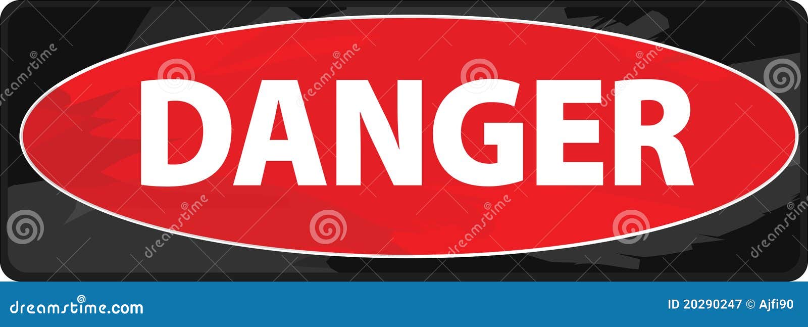 Danger stock vector. Illustration of caution, sign, oval - 20290247