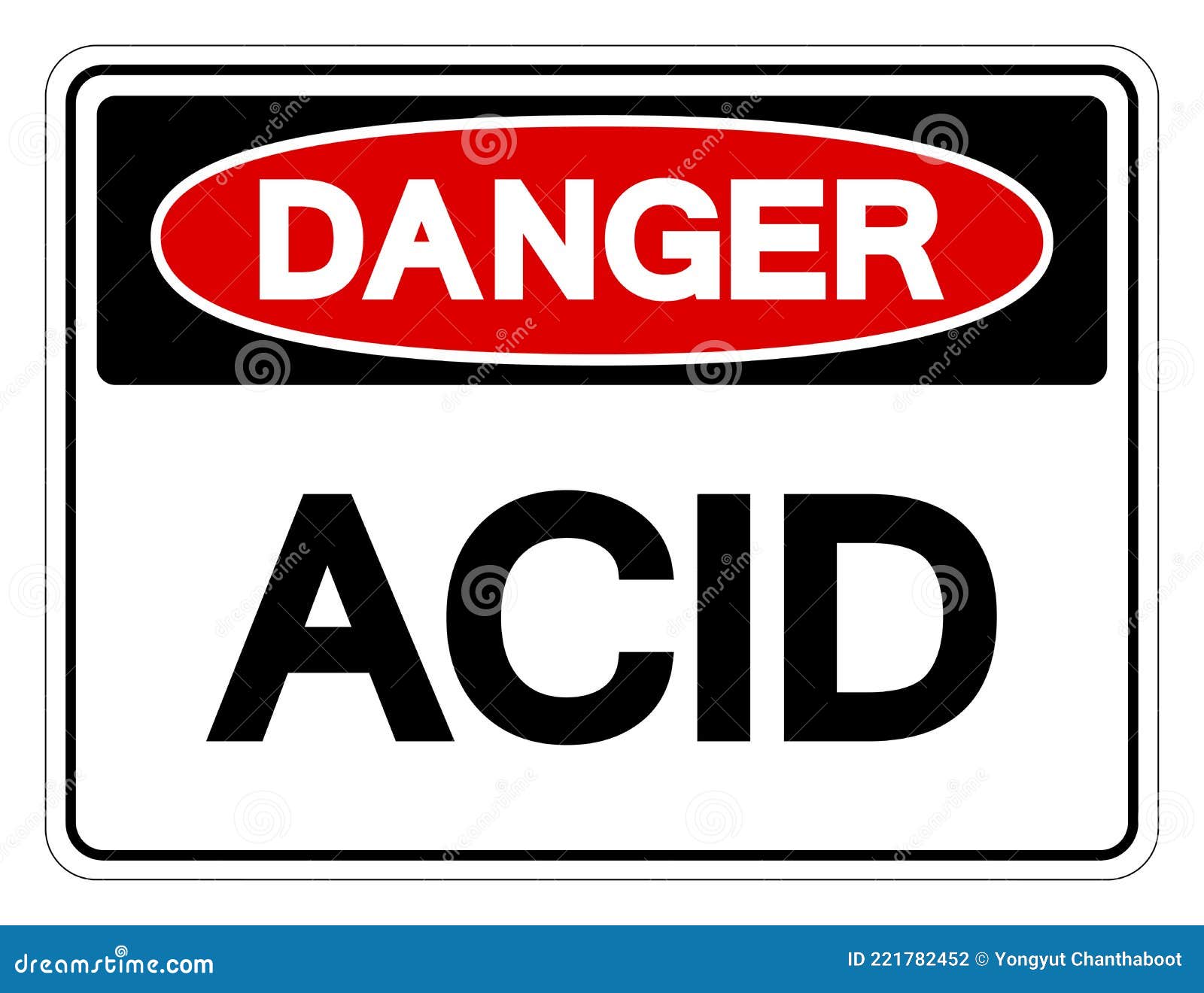 Danger Acid Symbol Sign,Vector Illustration, Isolate on White ...