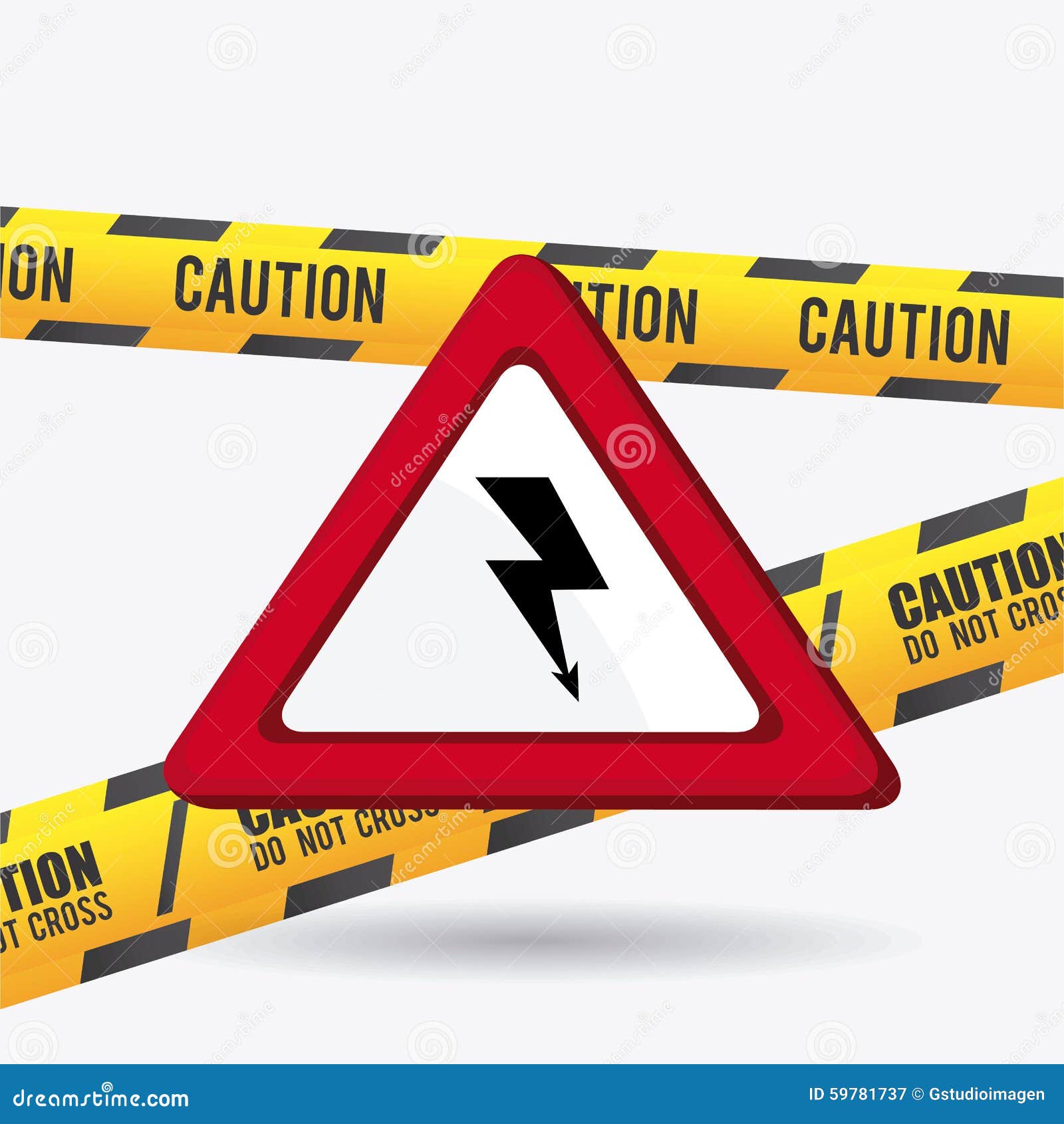Danger advertising design. stock vector. Illustration of construction ...