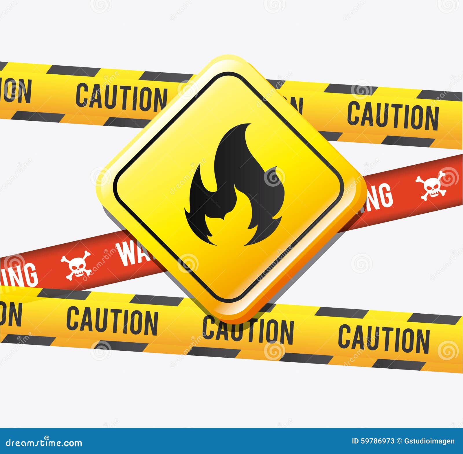 Danger advertising design. stock vector. Illustration of information ...