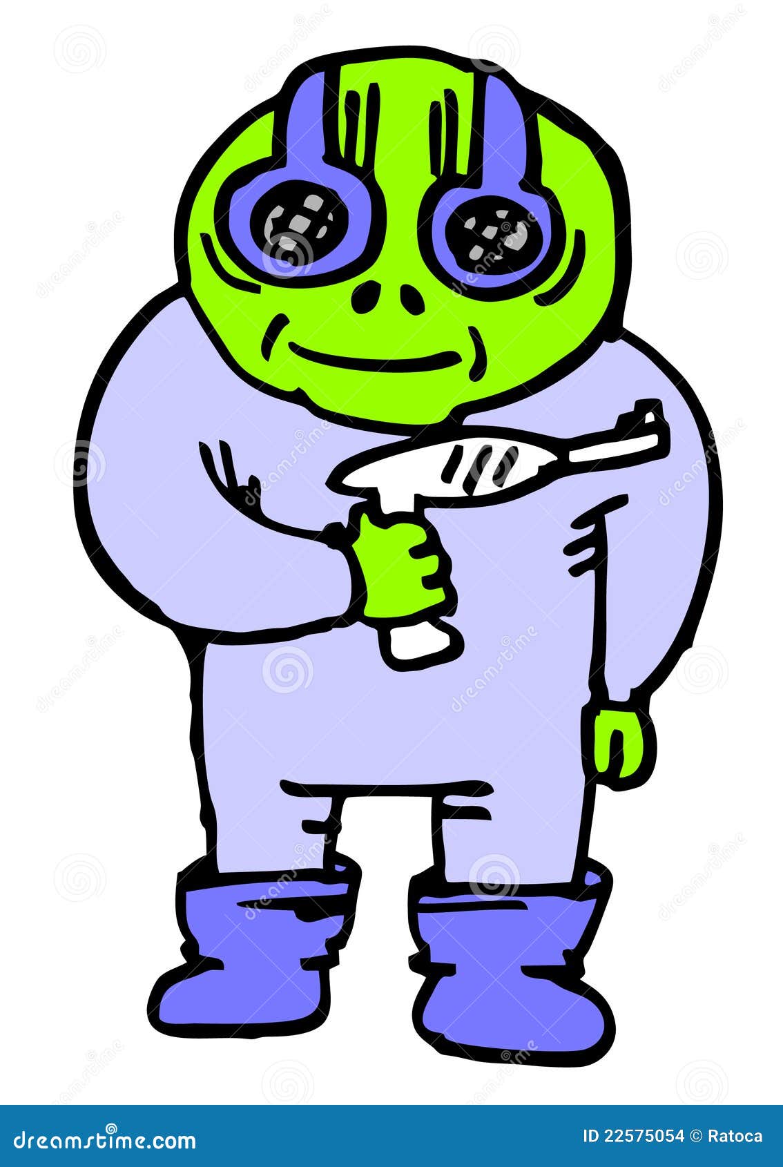 Danger alien cartoon stock vector. Illustration of drawing - 22575054