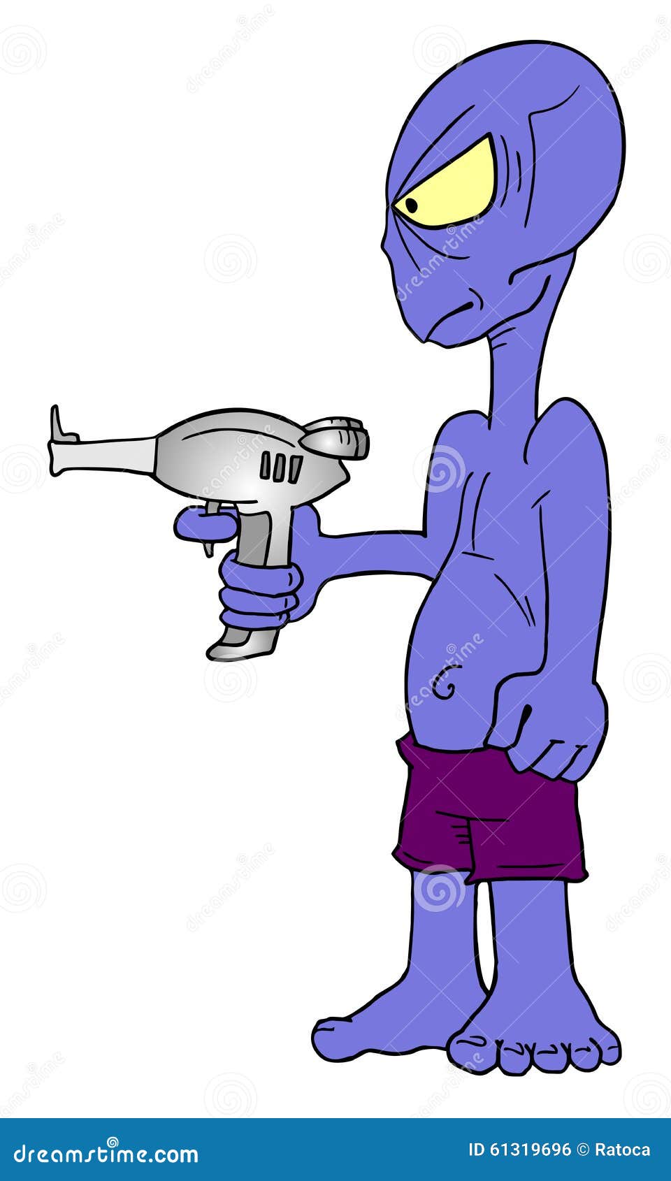 Danger Alien Vector Illustration | CartoonDealer.com #61319696