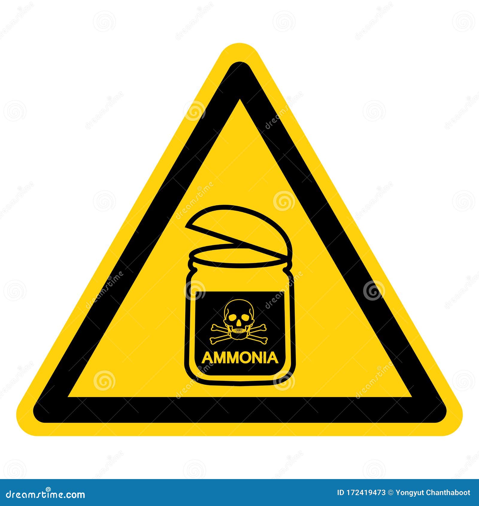 Danger Ammonia Symbol Sign ,Vector Illustration, Isolate on White ...