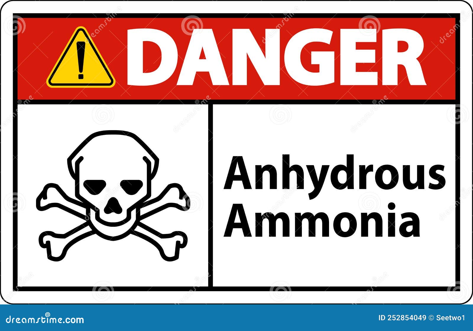 Danger Ammonia Symbol Sign ,Vector Illustration, Isolate On White ...