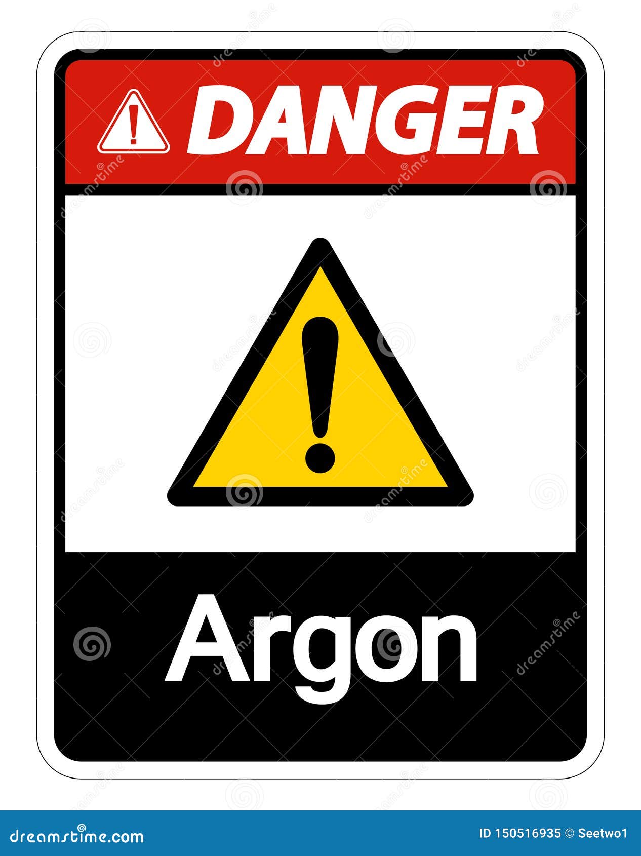 Danger Argon Symbol Sign Isolate on White Background,Vector ...