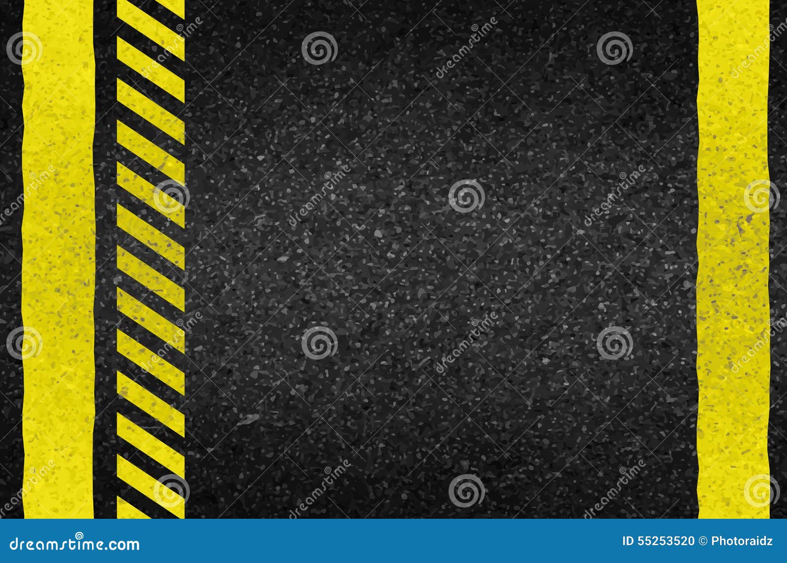 Danger Arrows on Asphalt Texture. Illustration Stock Illustration ...