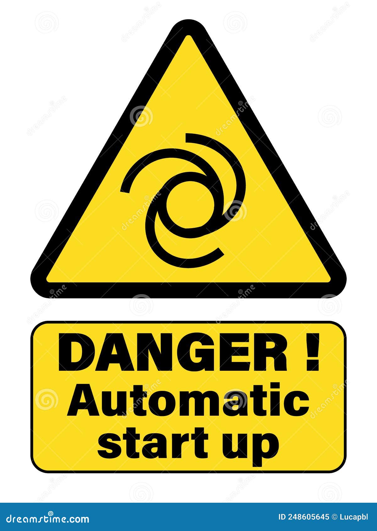 Warning Do Not Start Symbol Sign, Vector Illustration, Isolate On White ...