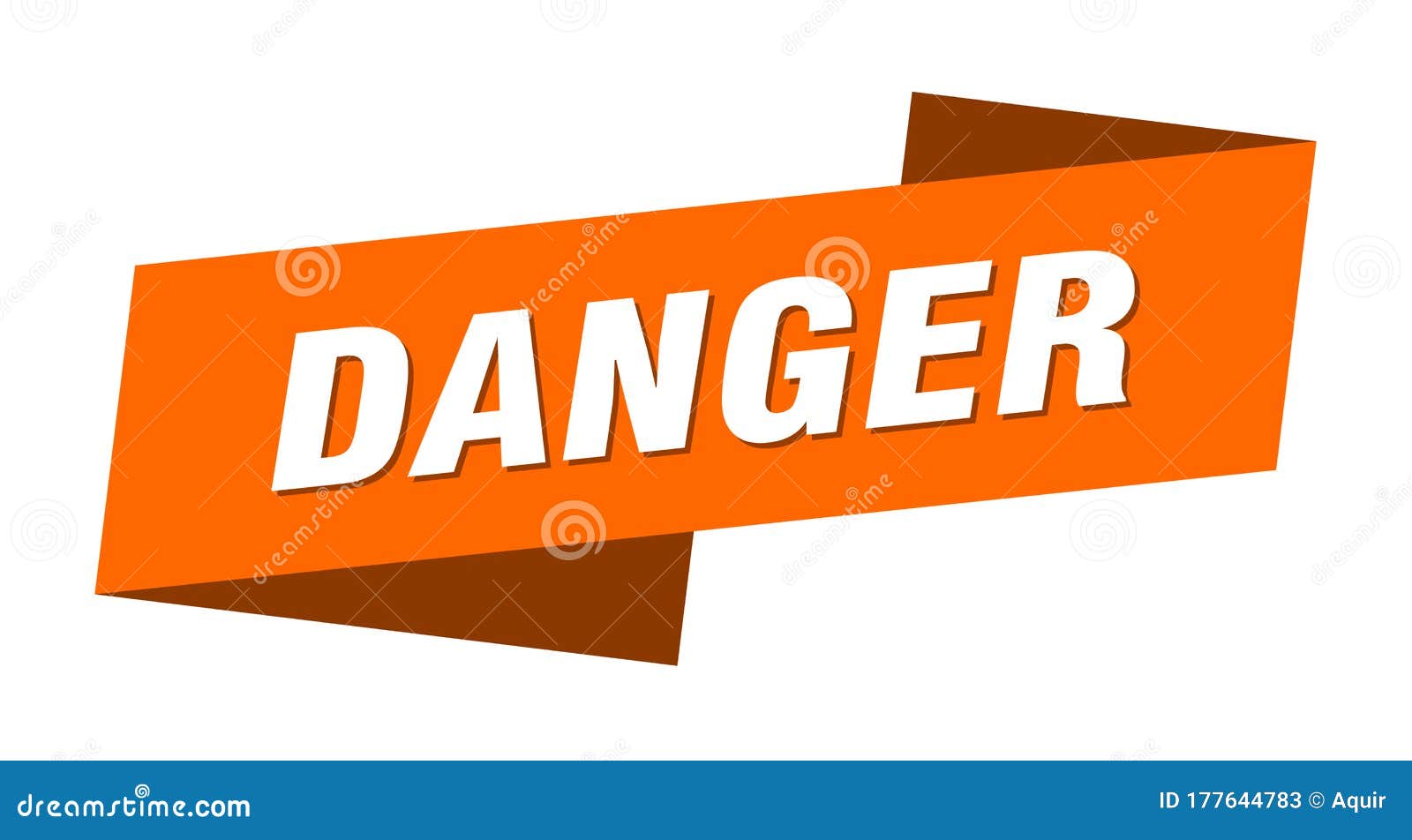 Danger Banner Template. Danger Ribbon Label Stock Vector - Illustration ...