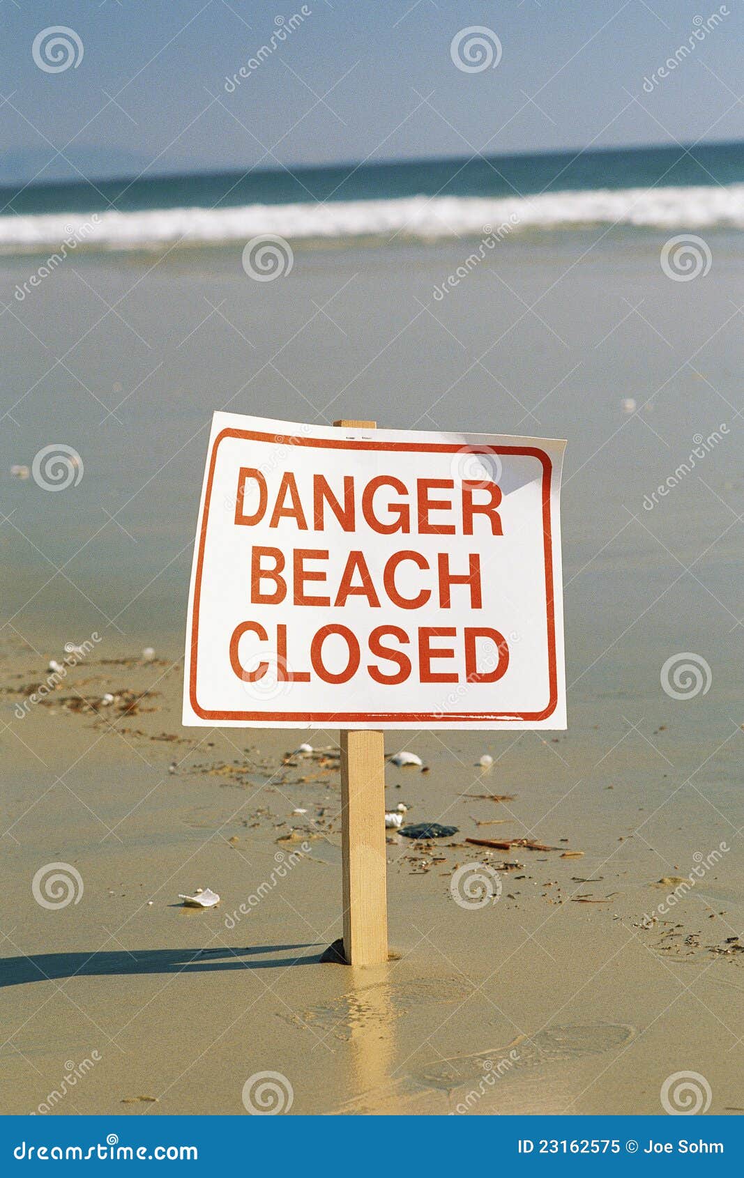 Danger beach closed sign stock image. Image of closed - 23162575