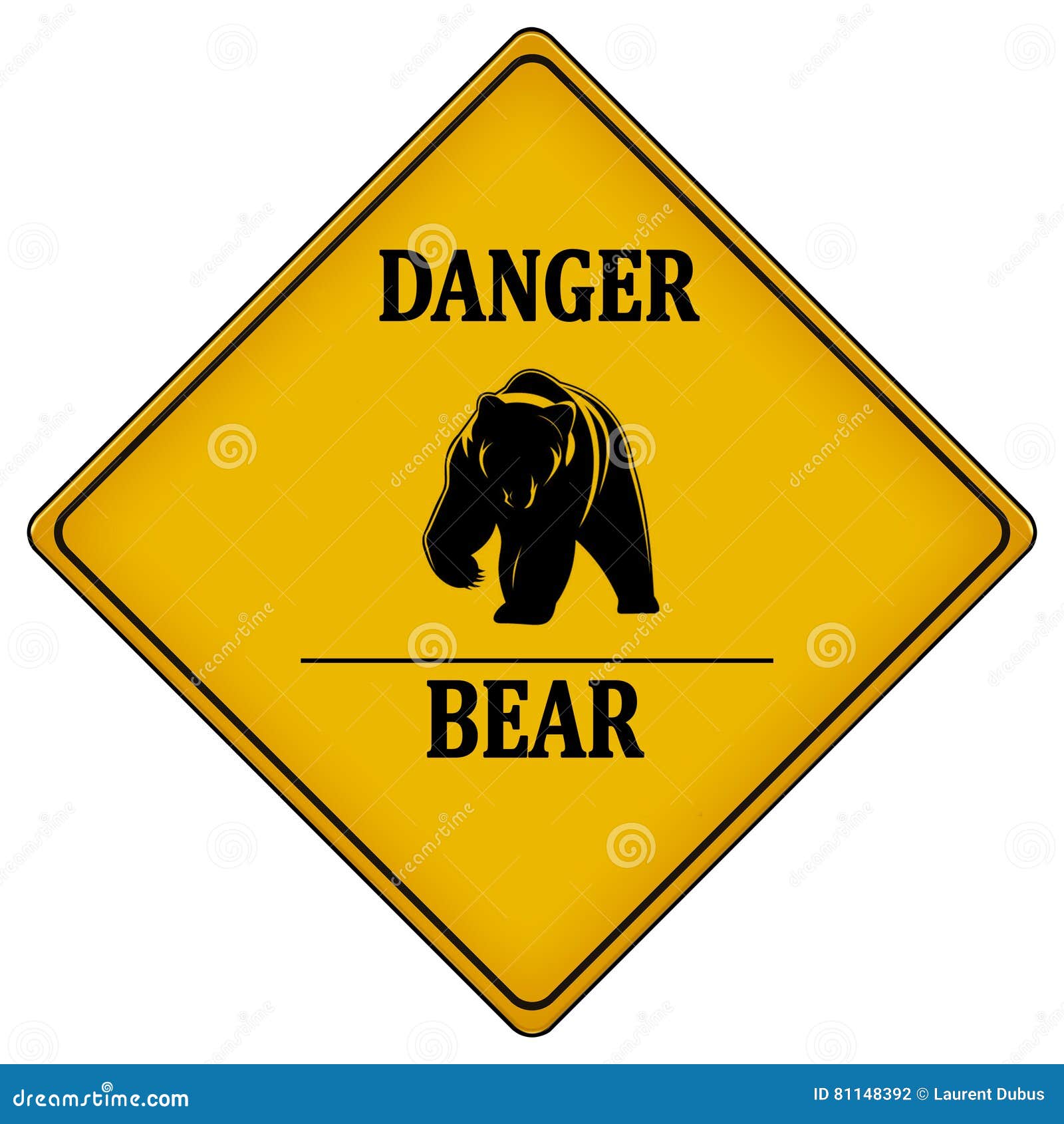Danger bear stock illustration. Illustration of animal - 81148392
