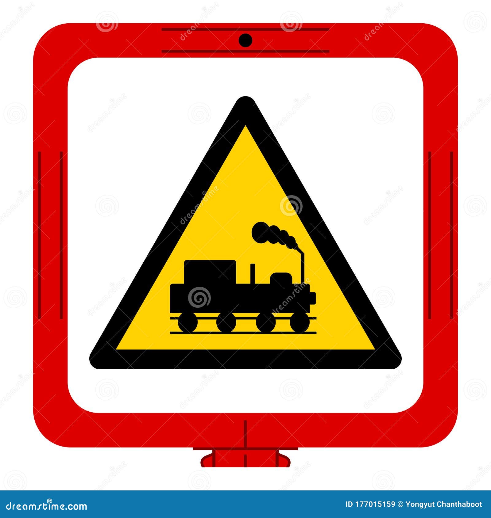 Danger Beware of Trains Symbol Sign, Vector Illustration, Isolate on ...
