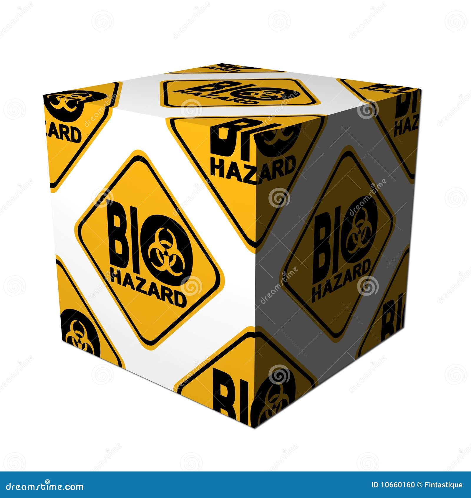 Danger biohazard cube stock illustration. Illustration of silhouette ...