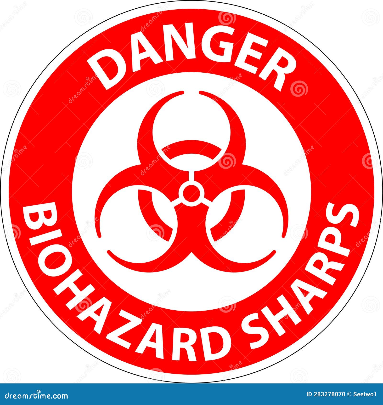 Danger Biohazard Label, Biohazard Sharps Stock Vector - Illustration of ...