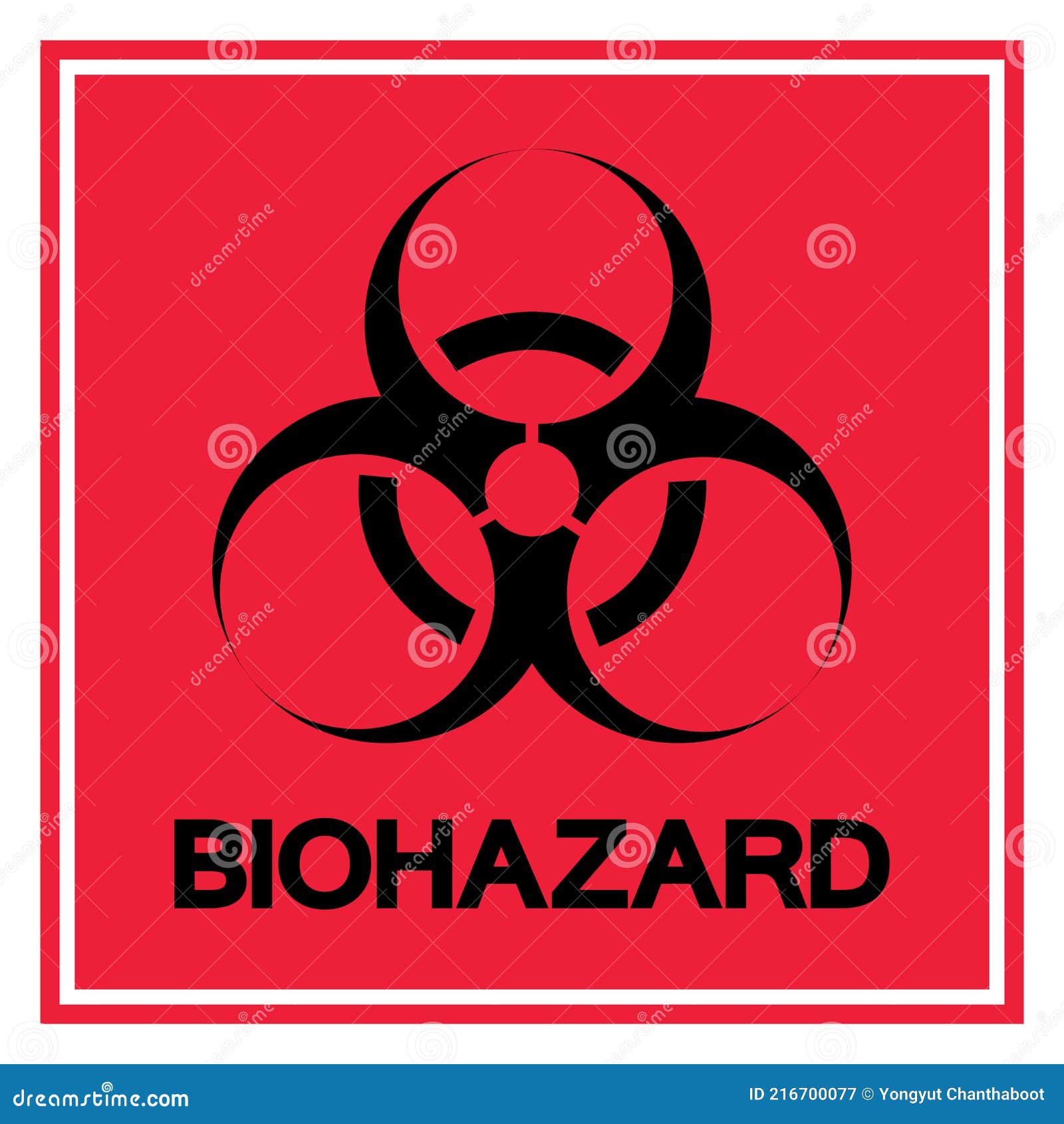 Danger BioHazard Symbol Sign, Vector Illustration, Isolate on White ...